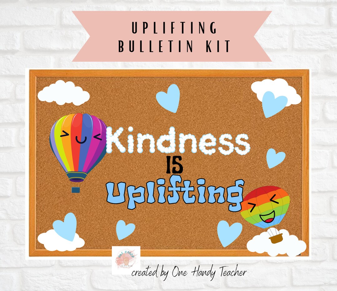 Kindness Bulletin, Hot Air Balloon Bulletin, Bulletin Board Kit ...