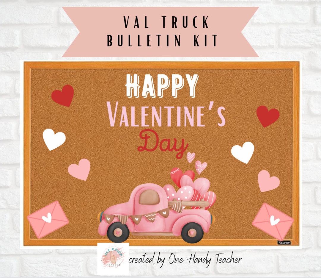 Valentine's Day Bulletin, Farm Truck Bulletin, Bulletin Board Kit ...