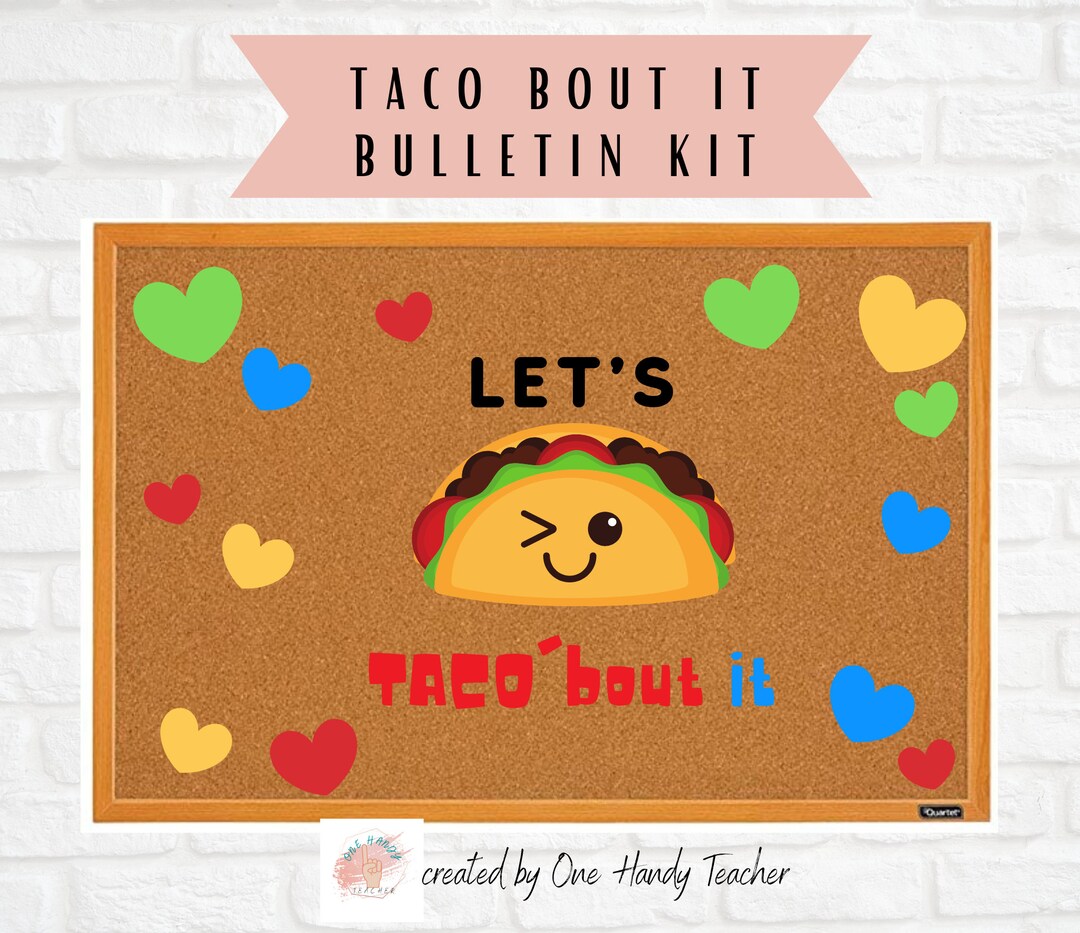 Taco About It, Spanish Bulletin, Bulletin Board Set, Cinco De Mayo, May ...
