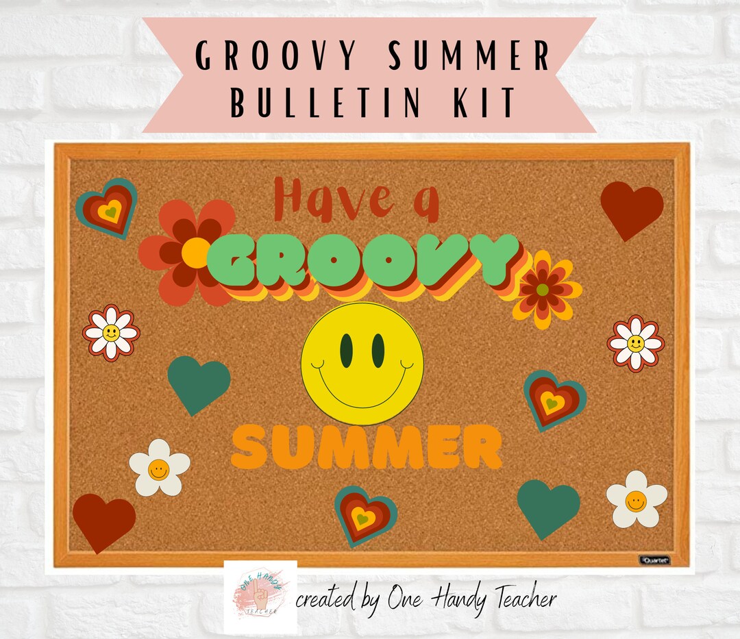 Groovy Bulletin, Retro Bulletin, Back to School, Teacher Bulletin ...