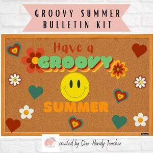 Groovy Bulletin, Retro Bulletin, Back to School, Teacher Bulletin ...
