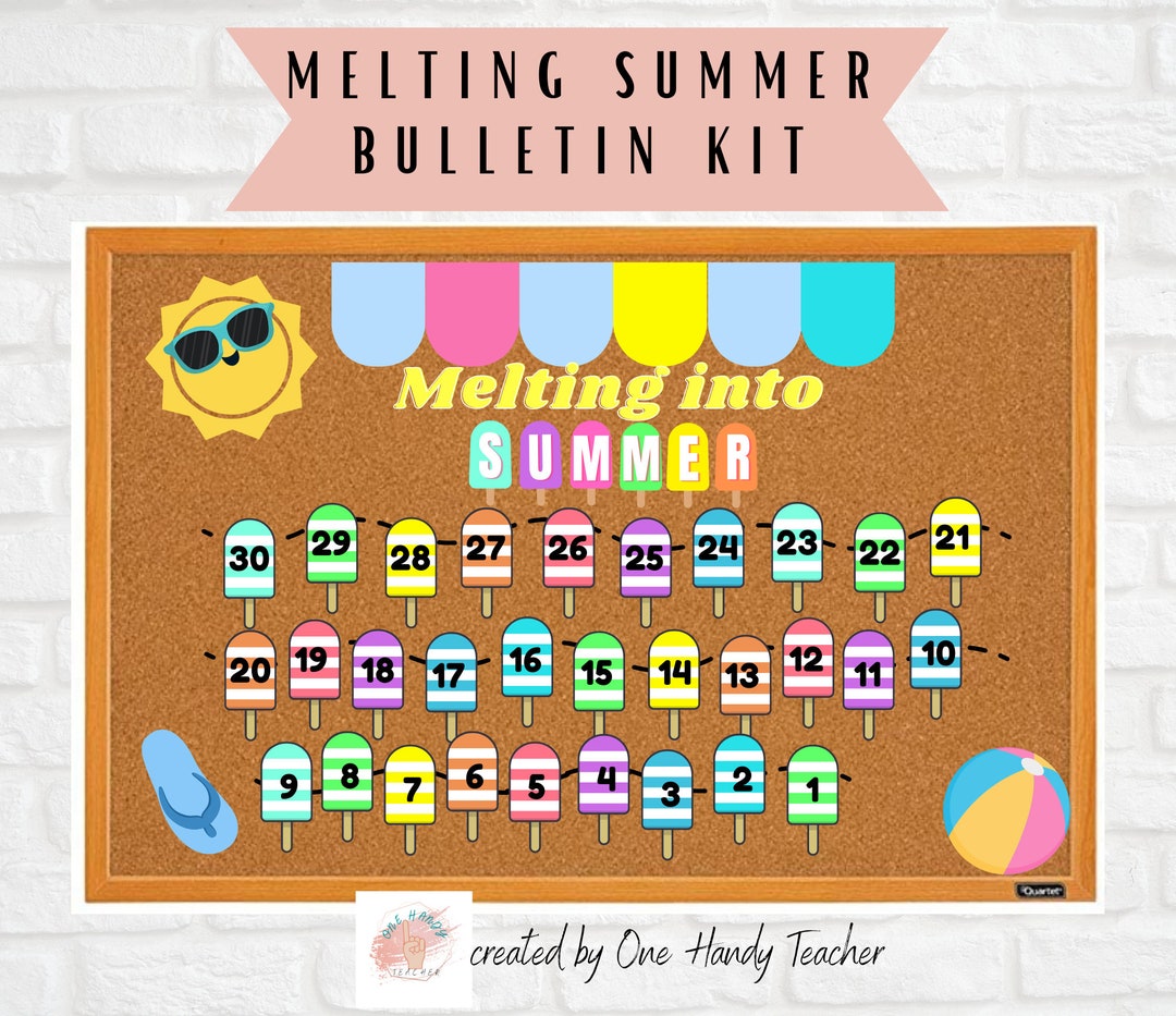 Summer Bulletin Popsicle Bulletin Bulletin Board Kit - Etsy