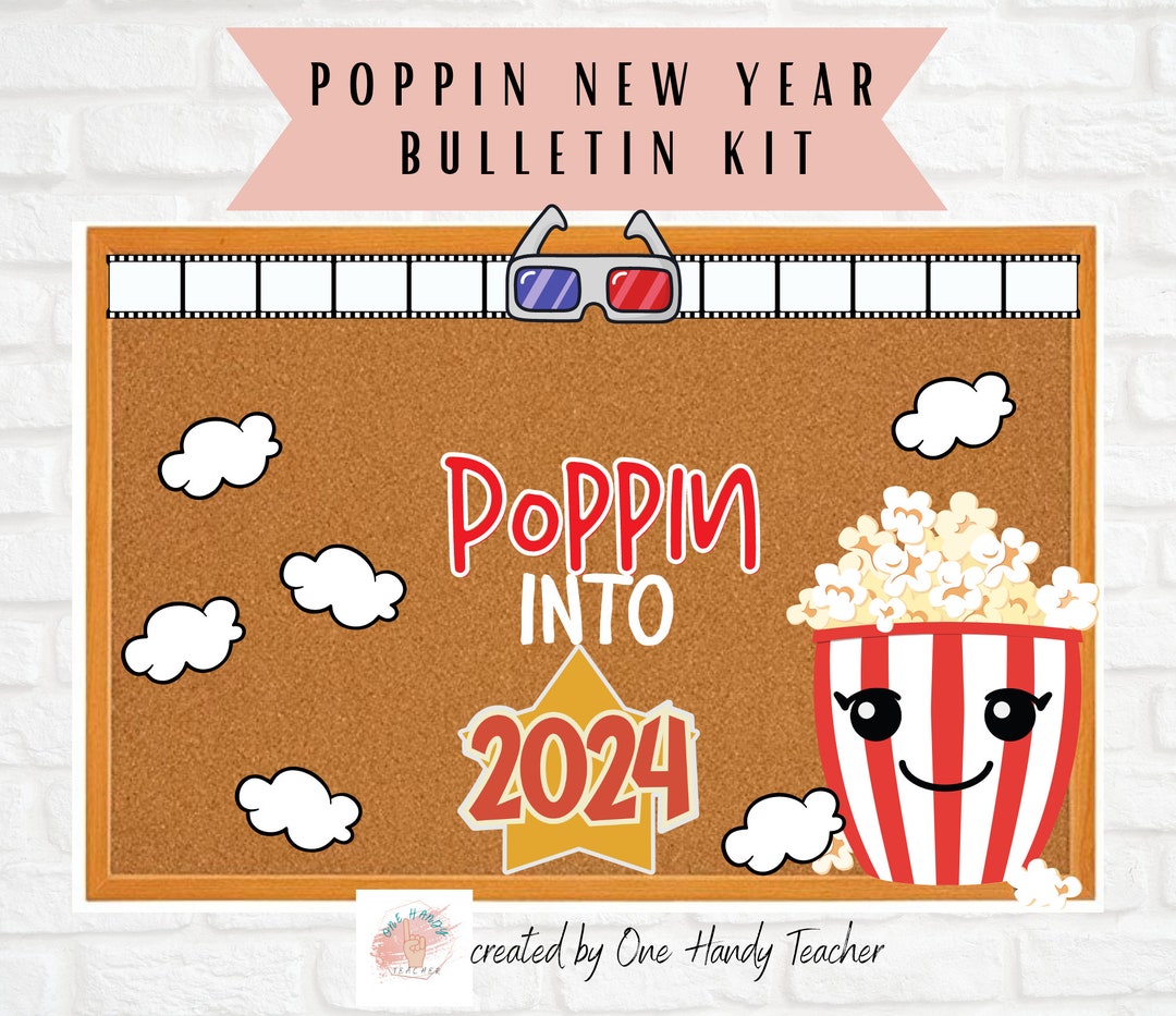 New Year Bulletin Popcorn Bulletin Teacher Classroom Office - Etsy