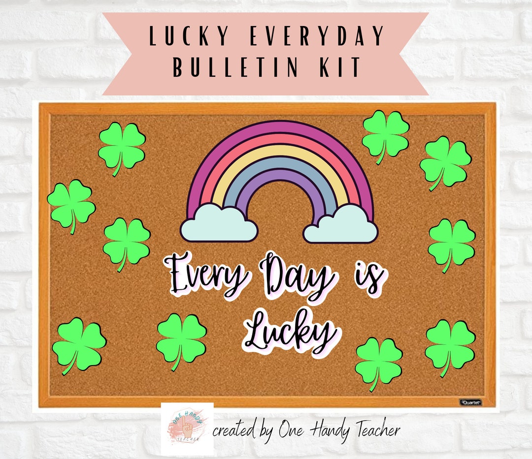 Rainbow Bulletin, St. Patricks Day Bulletin, Bulletin Board Set, March ...