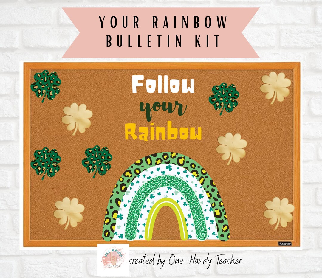 March Bulletin, Rainbow Bulletin, Classroom Decor, Office Bulletin ...