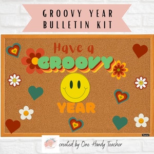 Groovy Bulletin, Retro Bulletin, Back to School, Teacher Bulletin ...