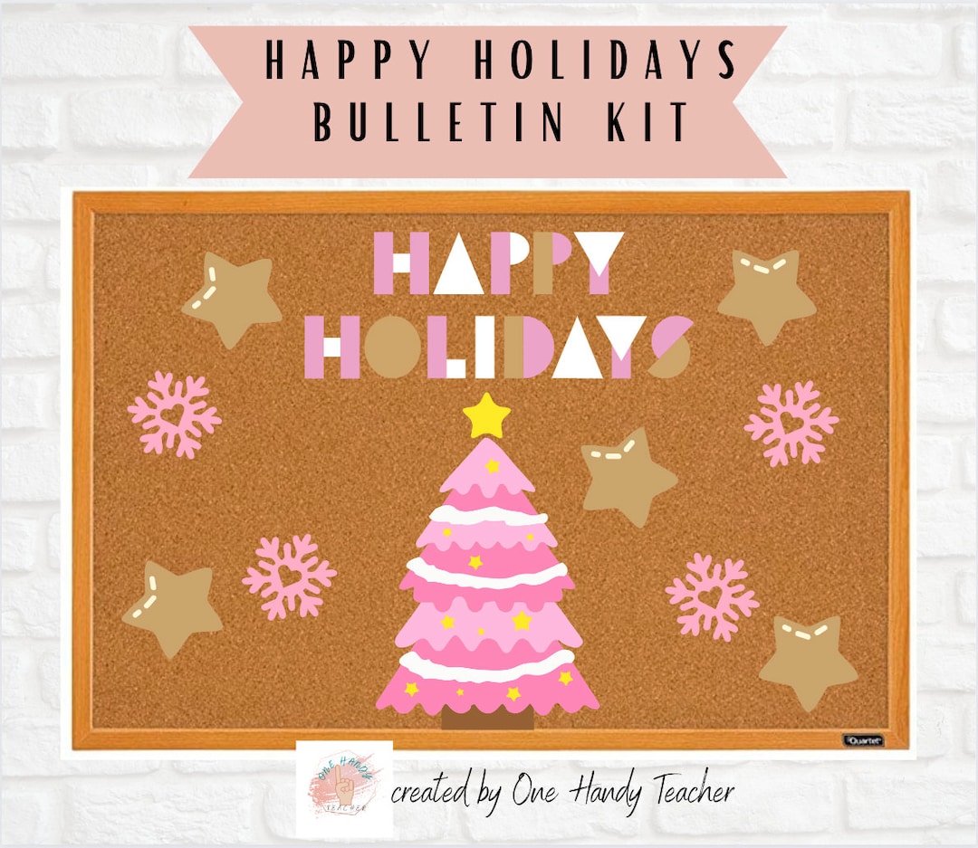Happy Holidays Christmas Bulletin Winter Bulletin Teacher - Etsy