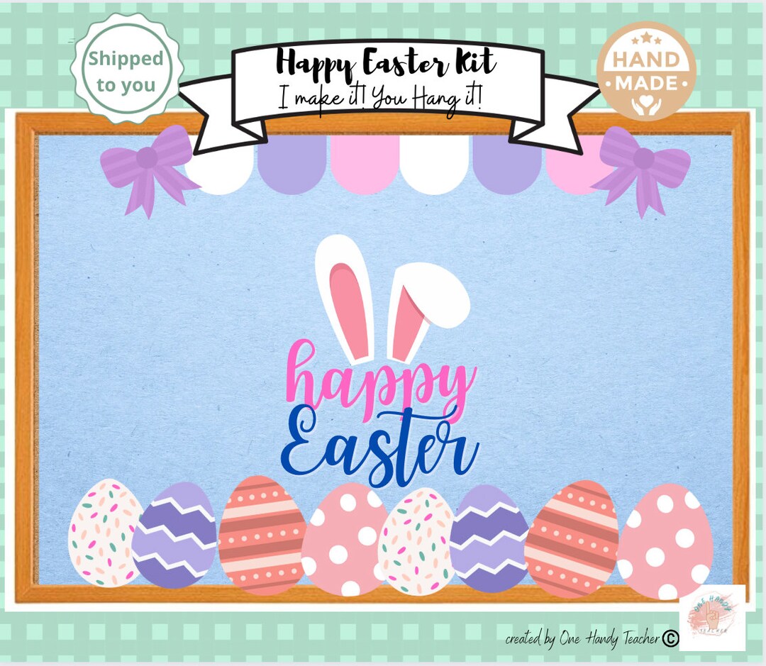 Spring Bulletin Happy Easter Bulletin Teacher Classroom - Etsy
