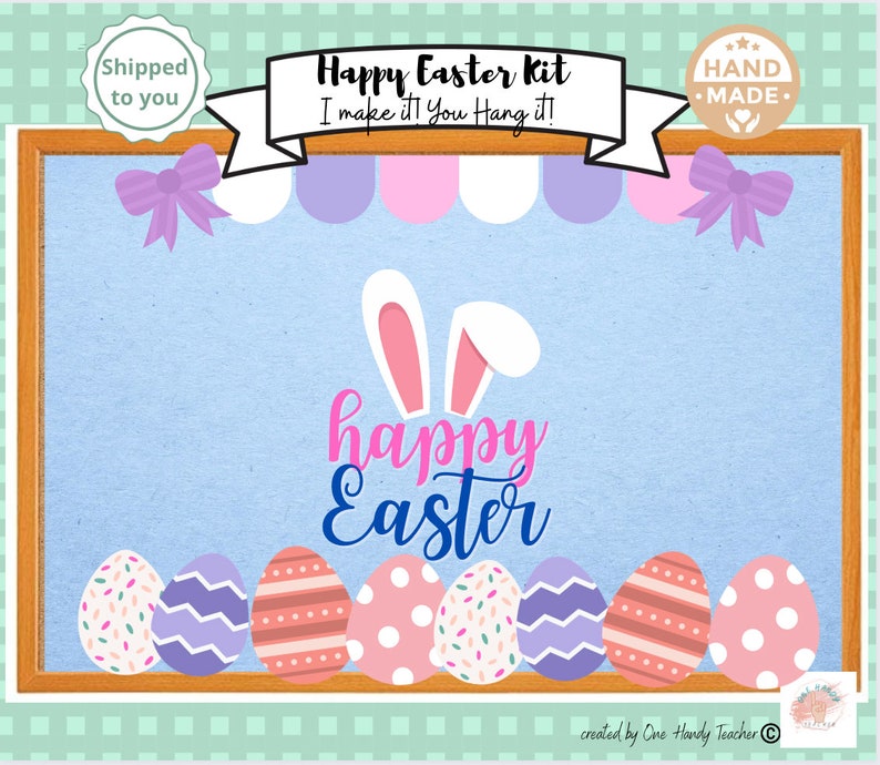 Spring Bulletin Happy Easter Bulletin Teacher Classroom - Etsy