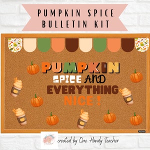 Pumpkin Spice Bulletin Pumpkin Bulletin Bulletin Board Set - Etsy