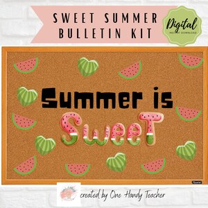 Watermelon Bulletin, Summer Bulletin, Back to School, Teacher Bulletin ...
