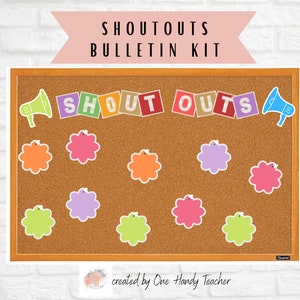 Shout Outs Bulletin, Welcome Bulletin, Bulletin Board Kit, Back to ...