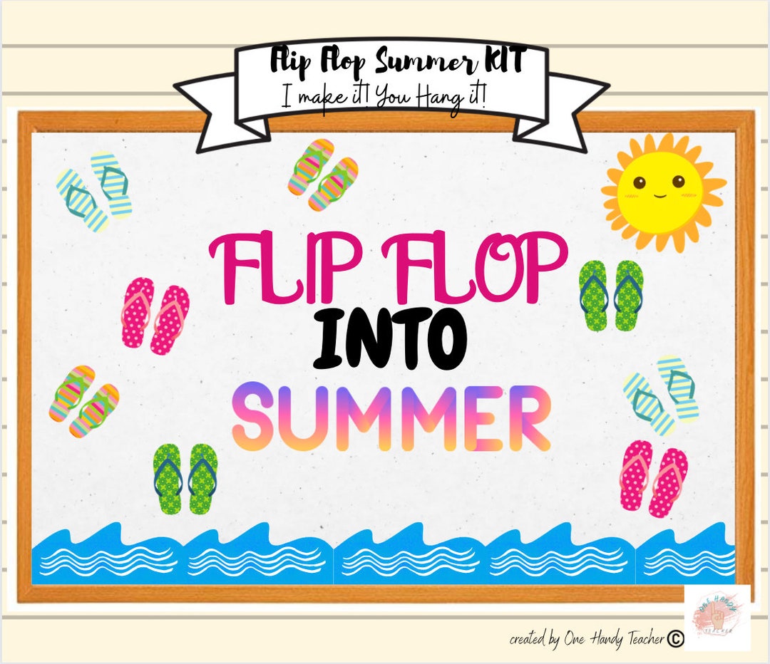 Summer Bulletin Flip Flop Bulletin Bulletin Board Set - Etsy