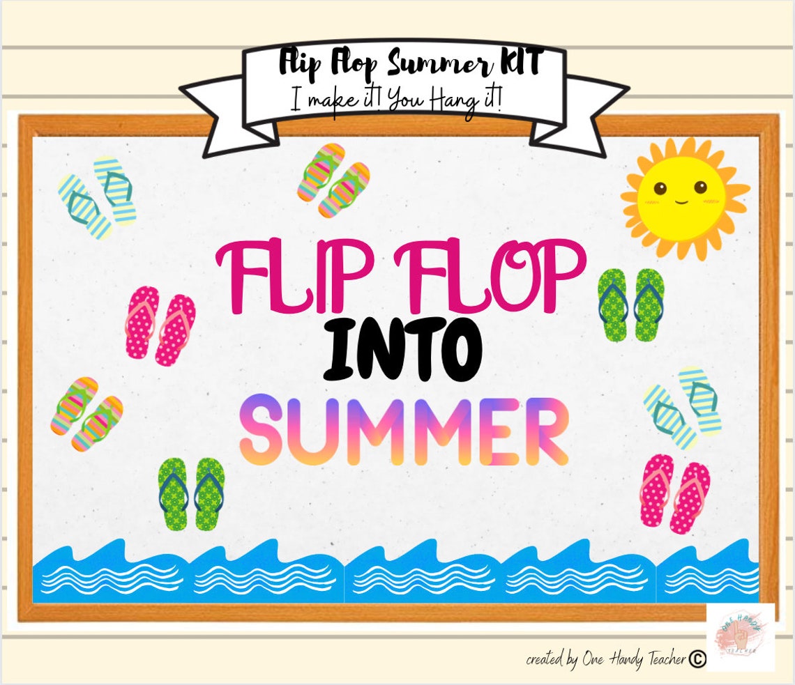 Summer Bulletin Flip Flop Bulletin Bulletin Board Set - Etsy