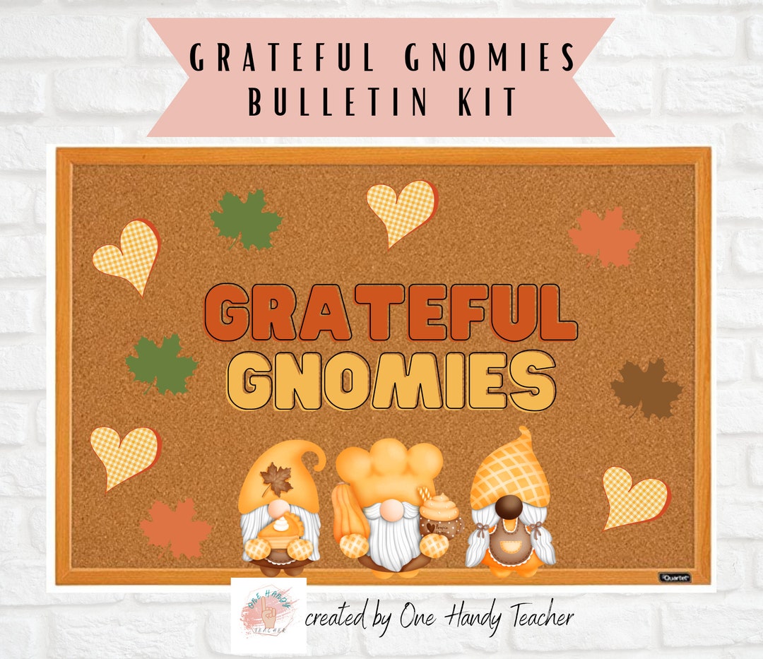 Thanksgiving Bulletin, Fall Gnome Bulletin, Bulletin Board Set ...