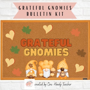 Thanksgiving Bulletin, Fall Gnome Bulletin, Bulletin Board Set ...