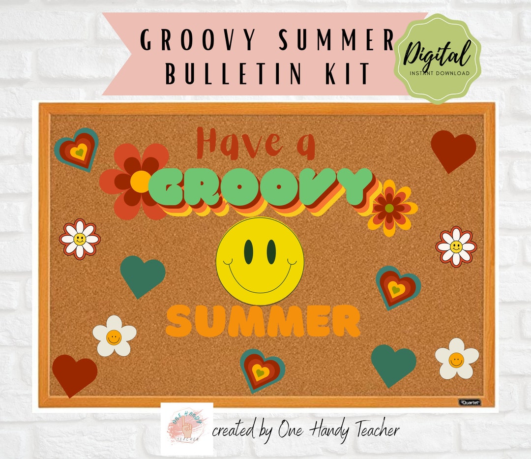 Retro Bulletin, Groovy Bulletin, Bulletin Board Kit, Back to School ...