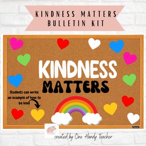 Kindness Bulletin, Rainbow Bulletin, Bulletin Board Kit, Back to School ...