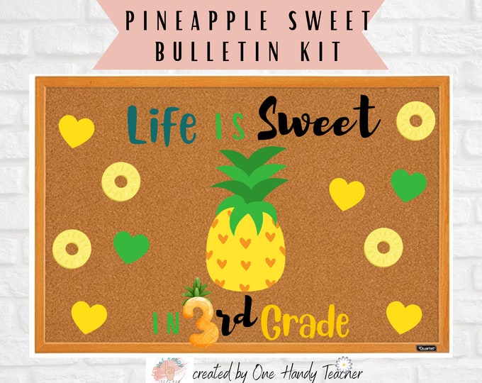 Pineapple Theme, Welcome Back Bulletin, Bulletin Board Kit, Back to ...
