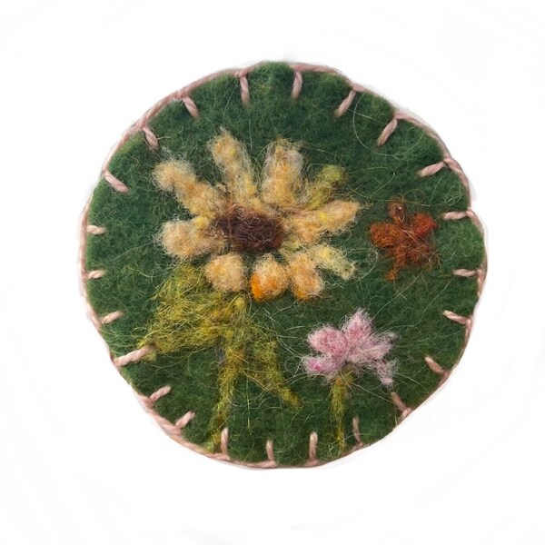 Felt Flower Pin - Etsy