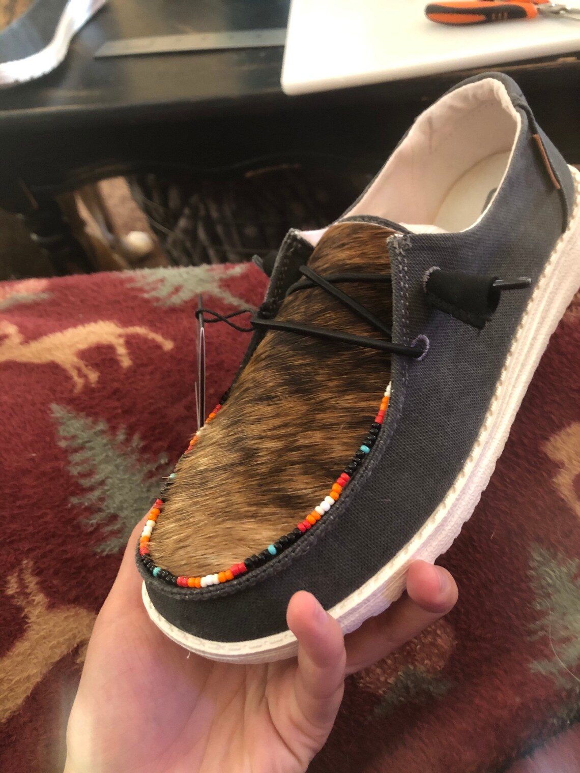 PRE-ORDER custom beaded hey dudes | Etsy