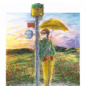 The Bus Stop Print - Etsy
