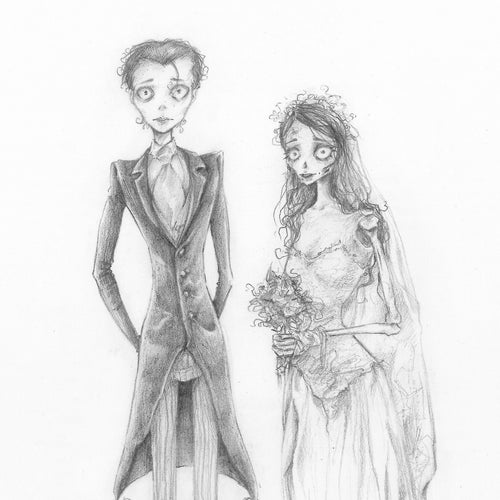 Victors Drawing Art Print / Corpse Bride Burton Van Dort - Etsy