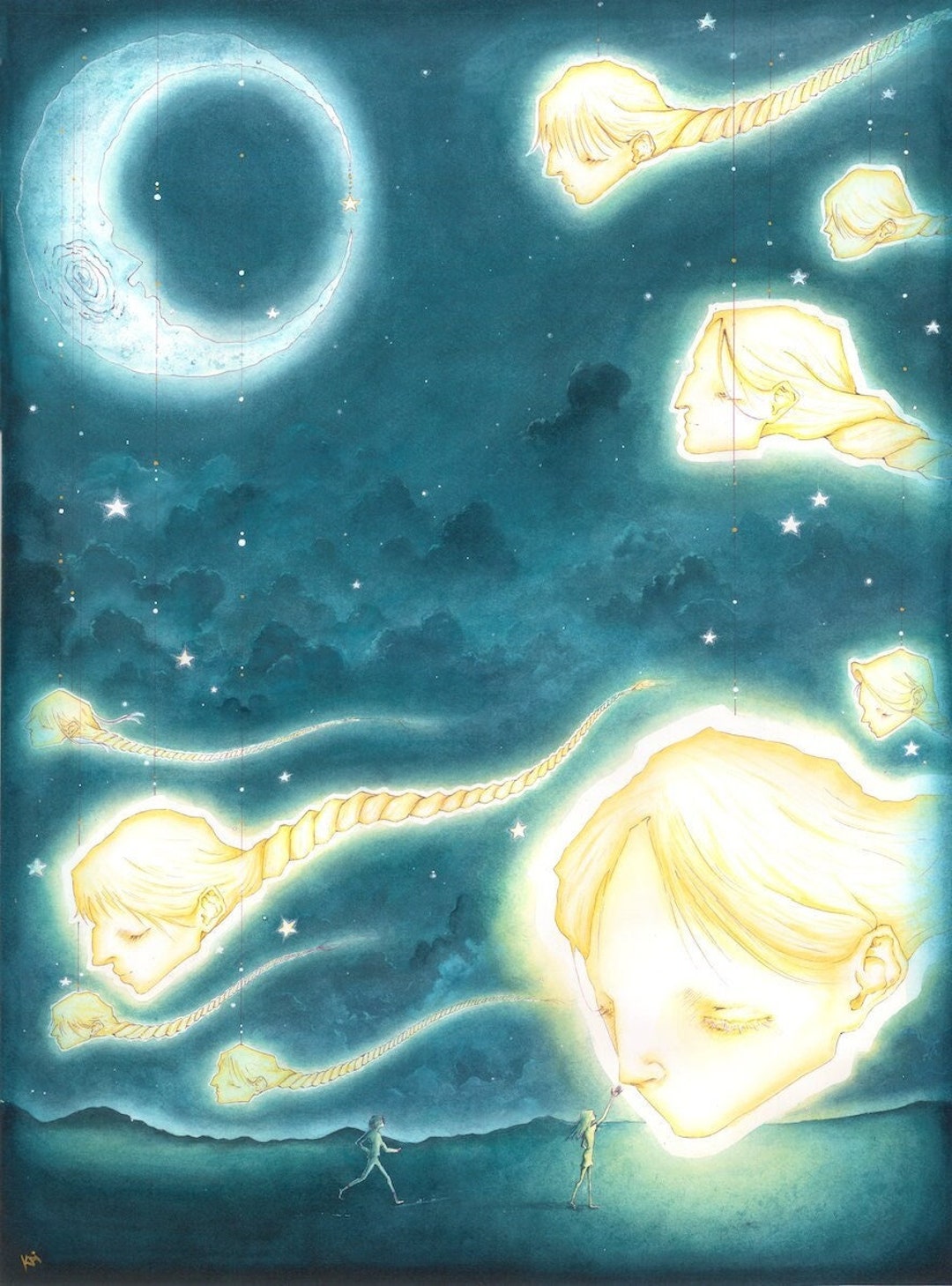 Falling Stars Print - Etsy