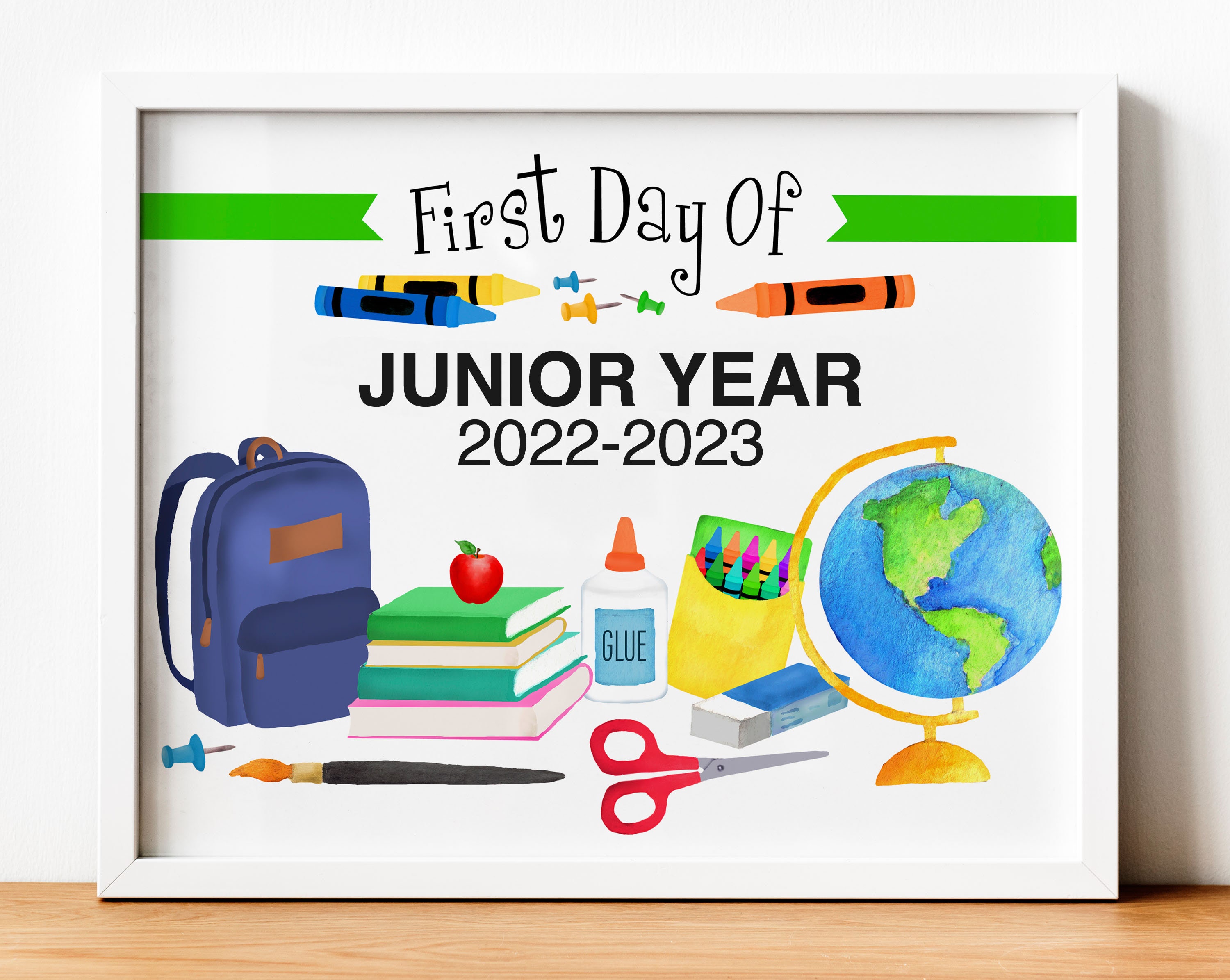 First Day of Junior Year Sign, Back to School Sign, Printable Junior ...