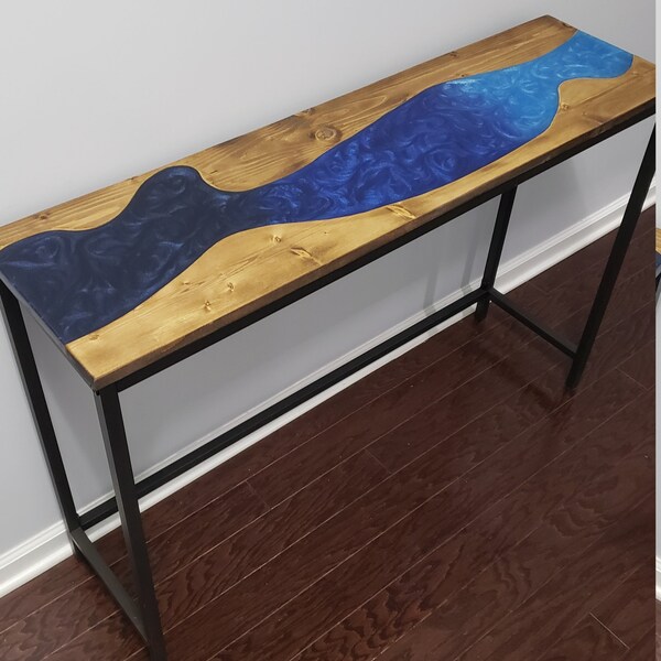 Blue Console Table - Etsy