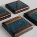 Epoxy Coasters Dark Teal Epoxy Set of 4 - Etsy