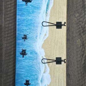 Ocean Wave Coat Rack With Sea Turtles - Etsy