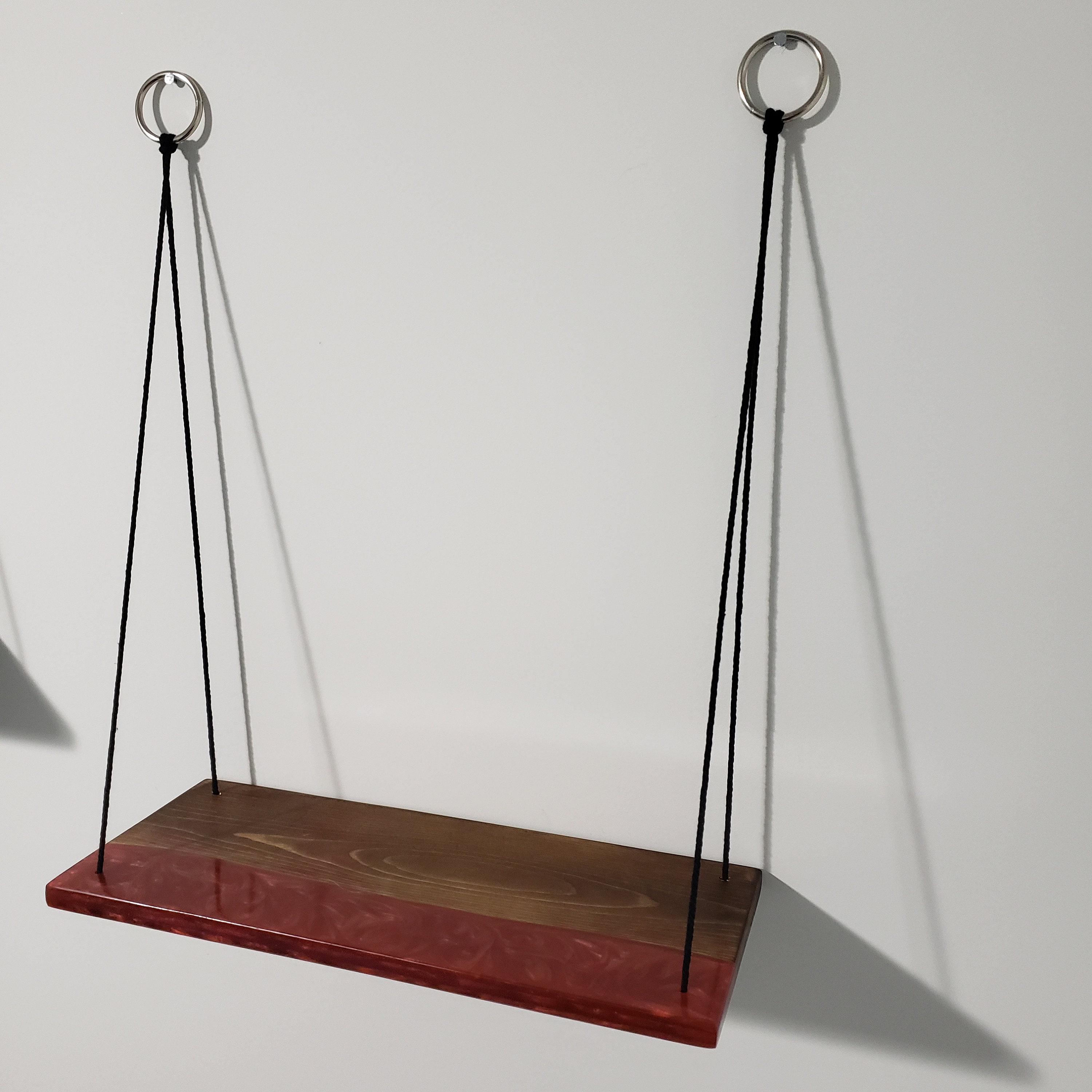 Epoxy River Hanging Shelves Set of 2 Wine Red - Etsy