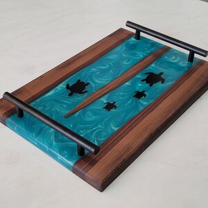 Swimming Sea Turtles Epoxy River Charcuterie Board - Etsy