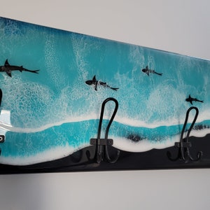 Black Beach Ocean Wave Coat Rack - Etsy