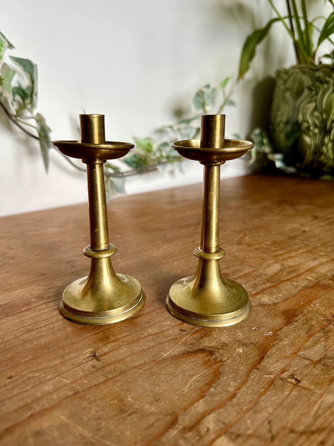 Pair of Vintage Small Brass Candlesticks Mini Candle Holder Vintage ...