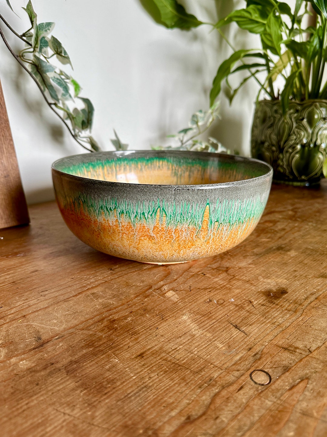 Vintage Shelley Ware Pottery Large Bowl MCM Shelley Bowl Vintage Yellow ...