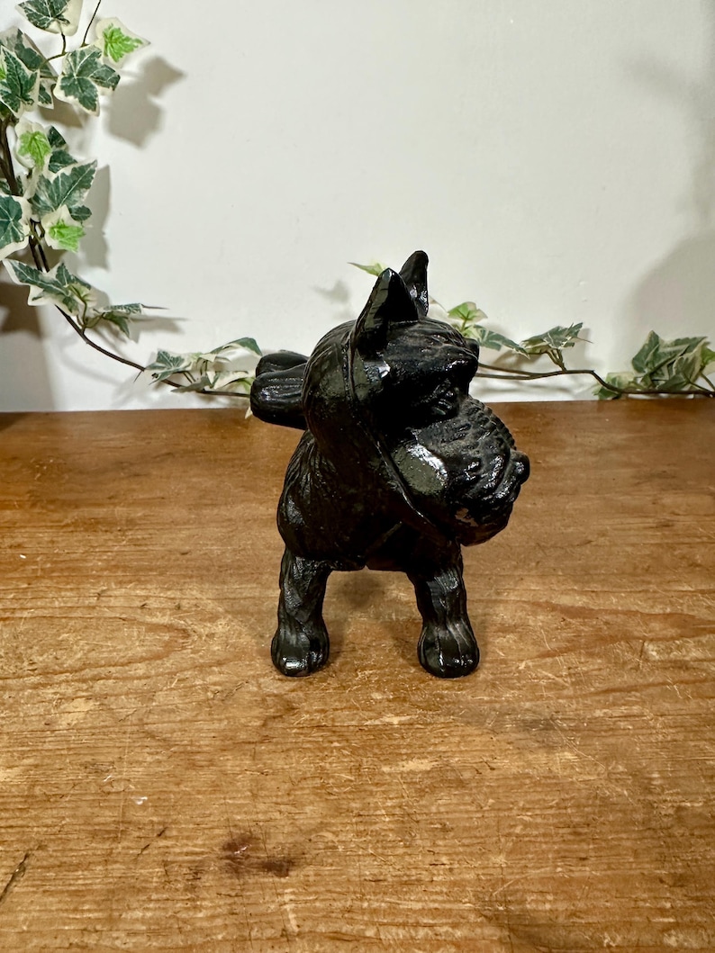 Vintage Cast Iron Scottie Dog Doorstop: Heavy Dog Door Stop, Hallway ...