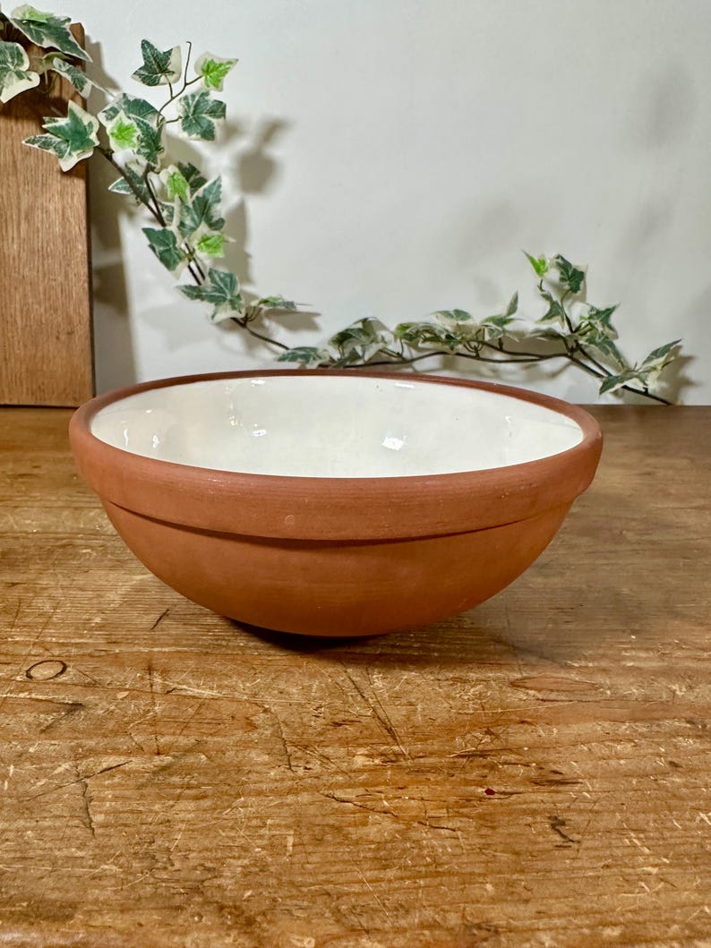Vintage Royal Barum Ware Terracotta Bowl: Cream Glazed Interior - Etsy
