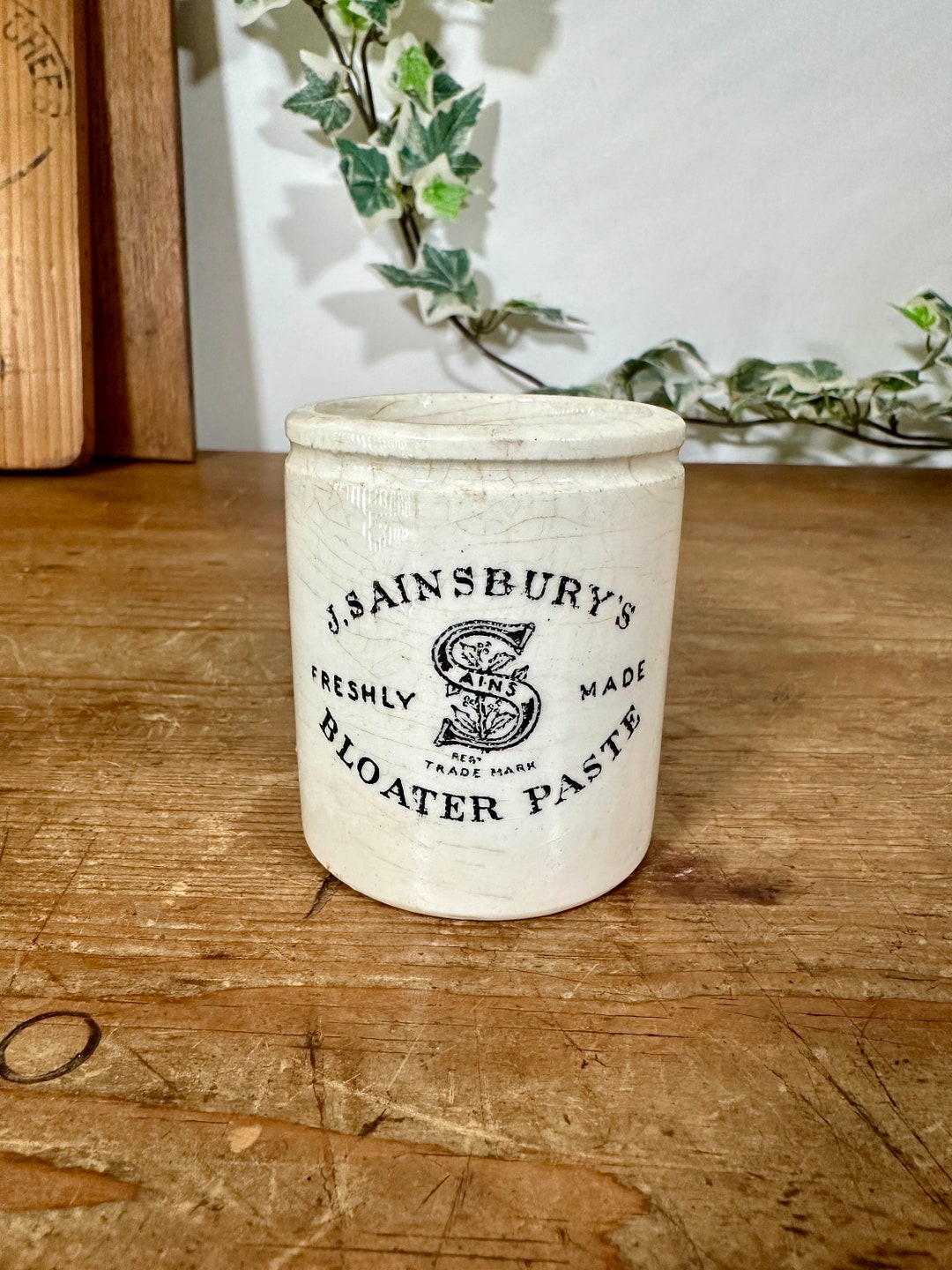 Vintage Sainsburys Bloater Paste Jar Vintage Stoneware Jars Kitchenalia ...