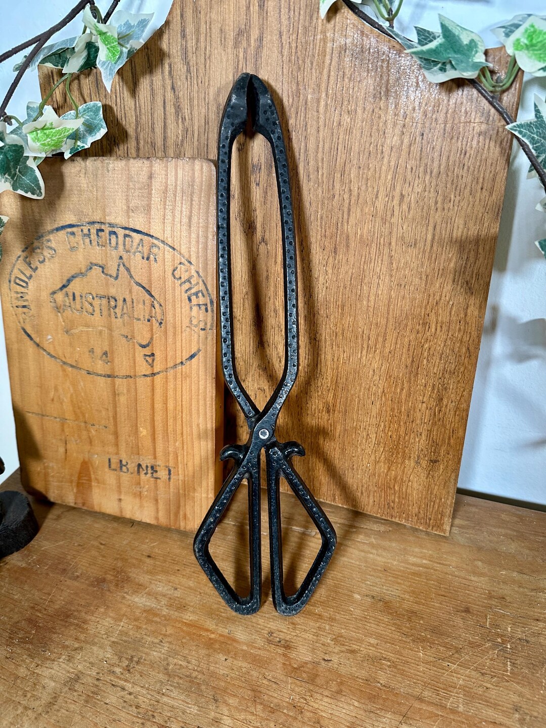 Vintage Cast Iron Coal Tongs | Vintage Tool | Industrial Decor | Old ...