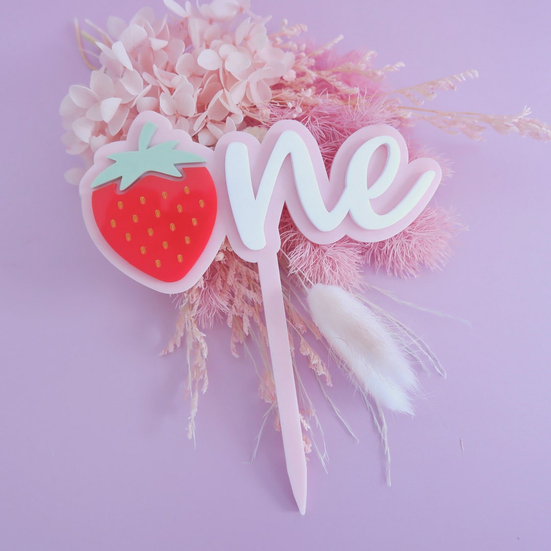 Berry First Cake Topper - First Birthday Cake Topper - One Cake Topper ...