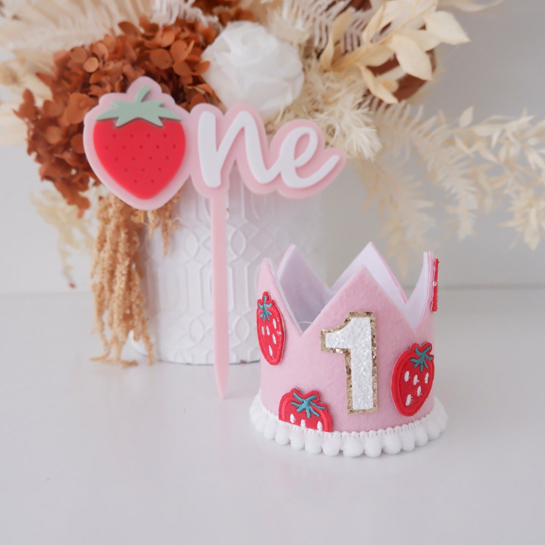Berry First Crown Set - Berry First Crown - First Birthday - Strawberry ...