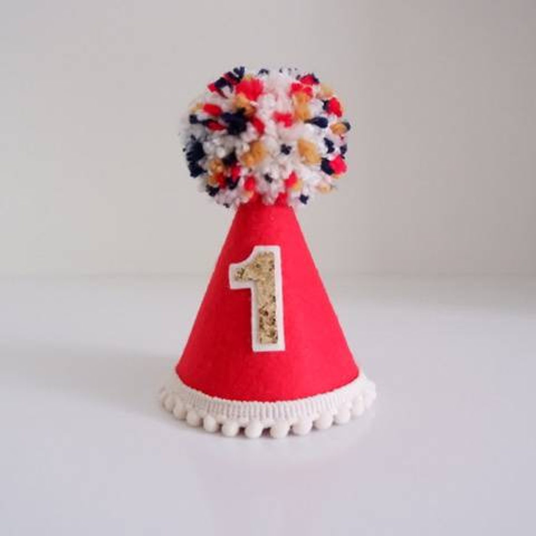Fun Red Party Hat - Fun Red Birthday Hat - First Birthday - Birthday ...