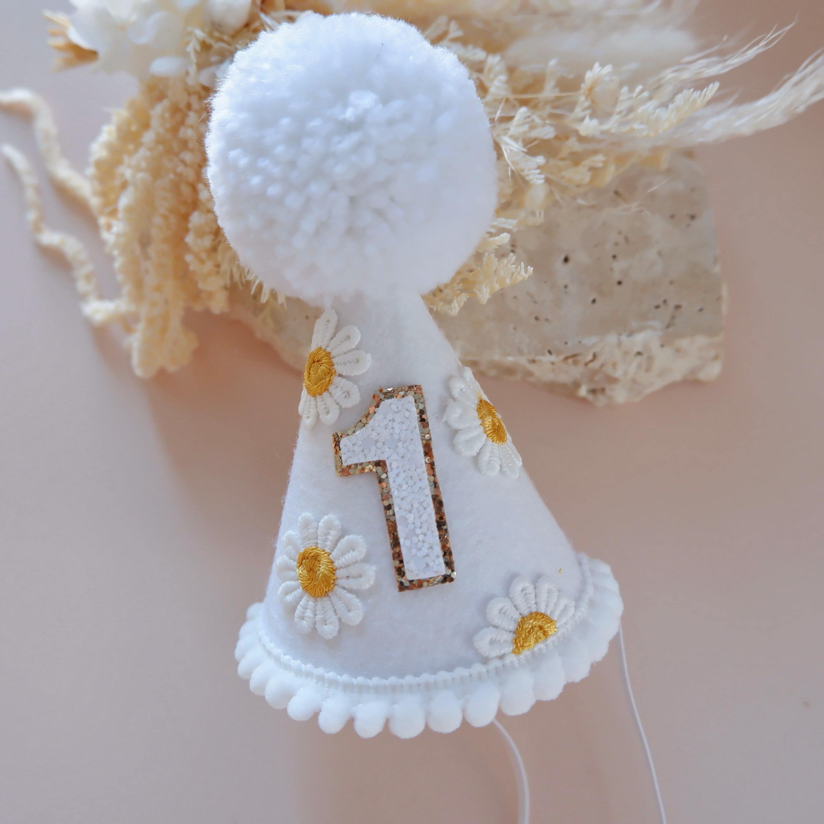 White Daisy Boho Party Hat - White Daisy Boho Birthday Hat - Birthday ...