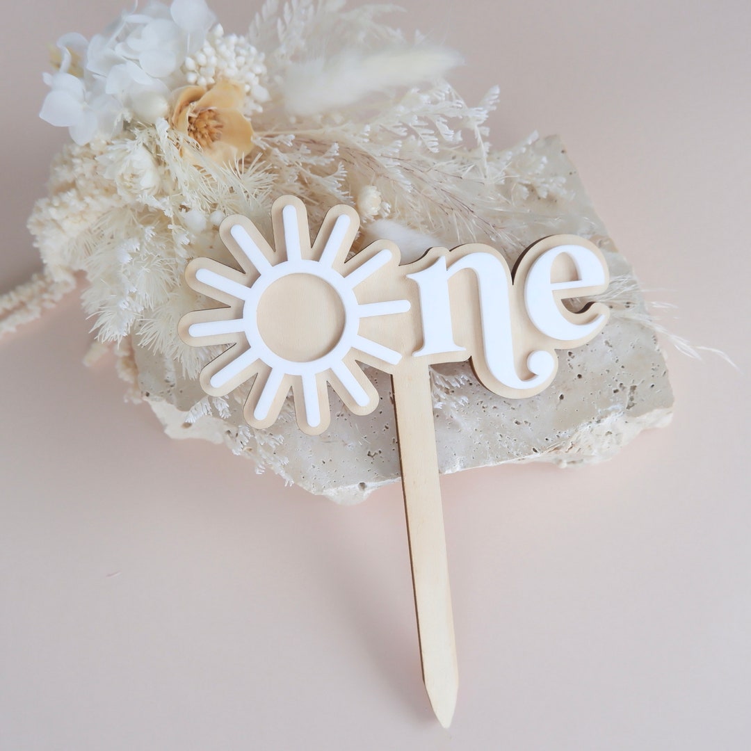 Sun One Cake Topper - First Birthday Cake Topper - One Cake Topper ...