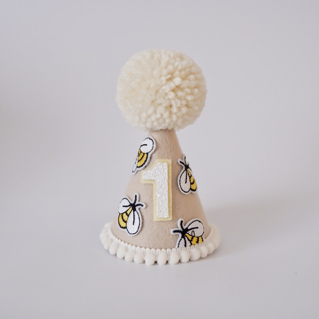 Bee Day Party Hat Boho- Boho Bee Day Birthday Hat - Birthday Party Hat ...