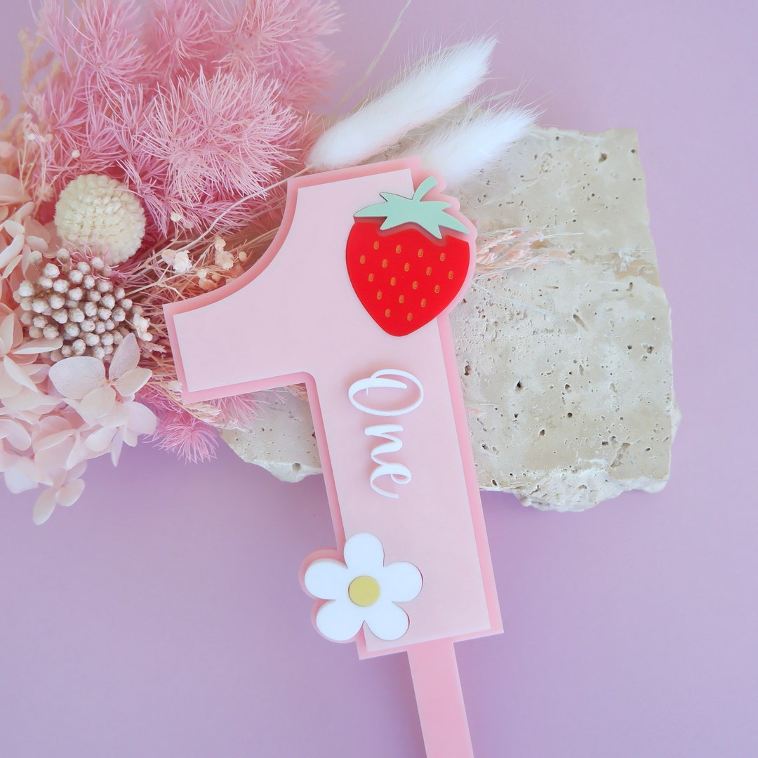 1 Berry First One Cake Topper First Birthday Cake Topper One Cake ...