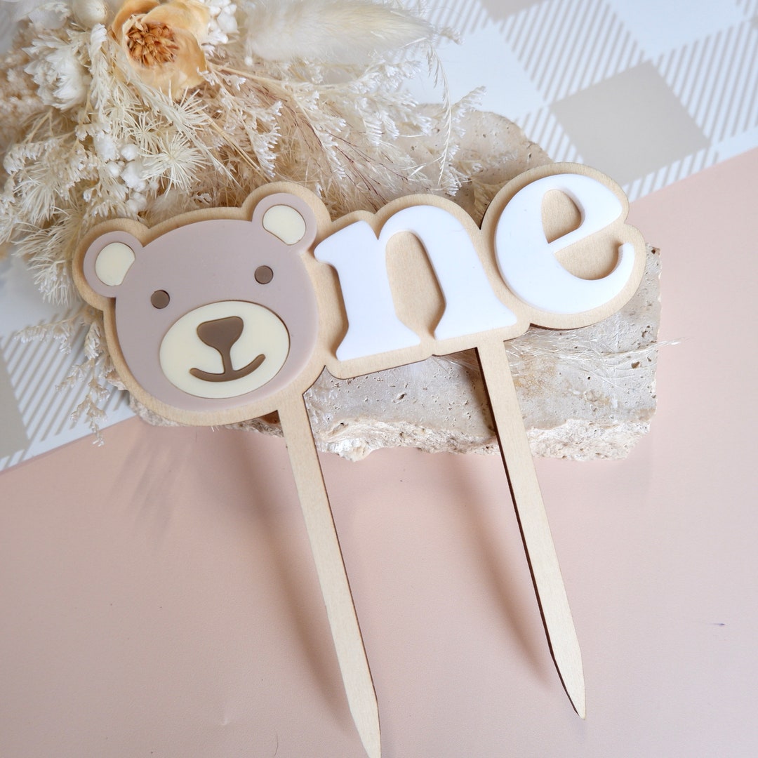 Beary First Cake Topper - First Birthday Cake Topper - One Cake Topper ...