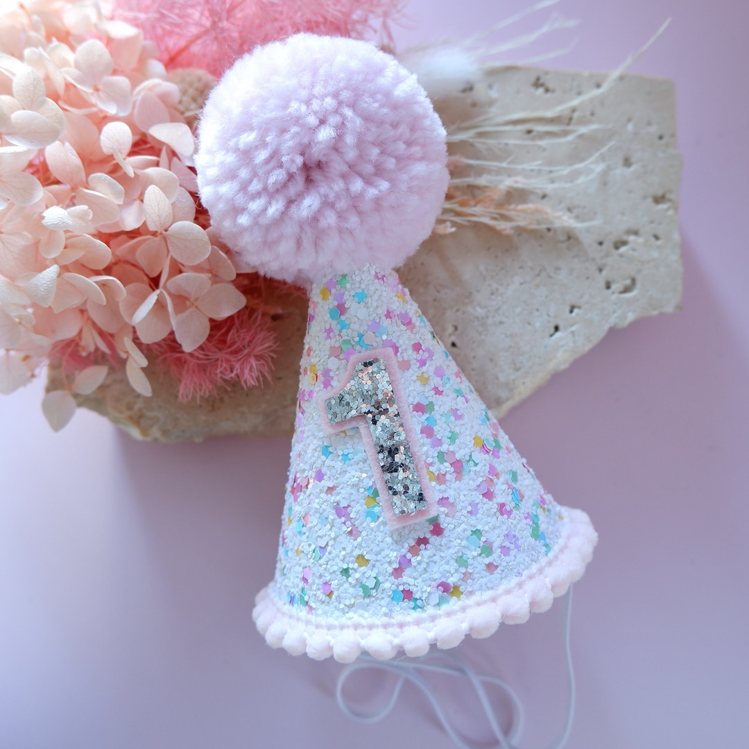 Confetti Sprinkle Birthday Hat - Sweet One Party Hat - Pastel First ...